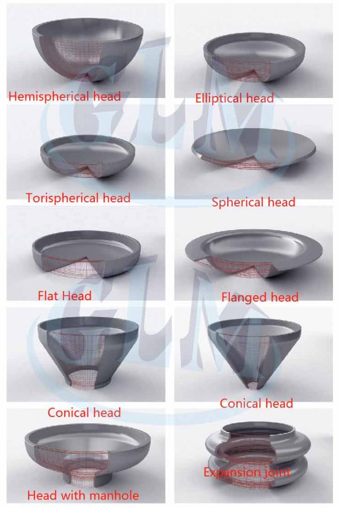 2mm 200mm ASME Pressure Vessel Dished Ends Ms Dish End Ellipsoidal Shaped