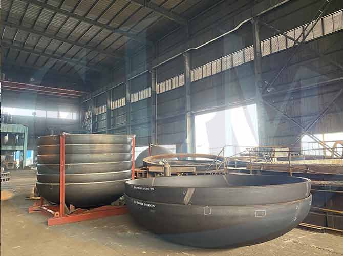 PED Spherical Asme Flanged And Dished Head For Boilers Pressure Vessels 2mm