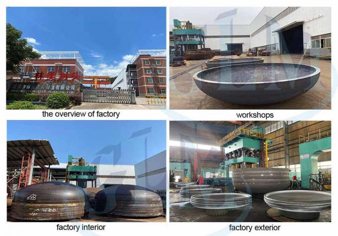 PED Spherical Asme Flanged And Dished Head For Boilers Pressure Vessels 2mm