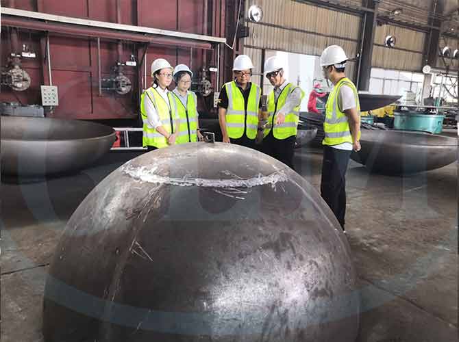 ASME Certificate SA537 2:1 Elliptical Heads 8000mm Dia 76mm Thickness