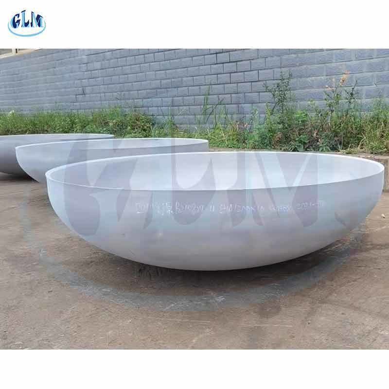 PED GB 300MM Spherical Dished Head Pressure Vessel End Cap For Chemical ...